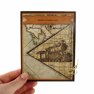 Train Birthday Card, Masculine Birthday Cards, Retirement Card for Men ...