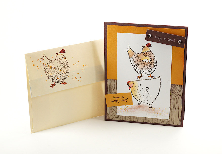 Chicken Card, Handmade Greeting Card, Thinking of You Card, Friend Card ...