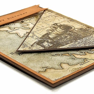 Train Birthday Card, Masculine Birthday Cards, Retirement Card for Men ...