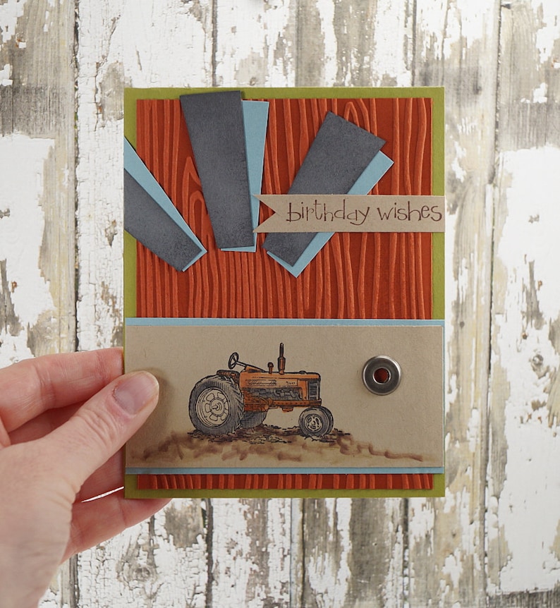 Tractor Birthday Card, Handmade Card, Farm Birthday Card - Etsy
