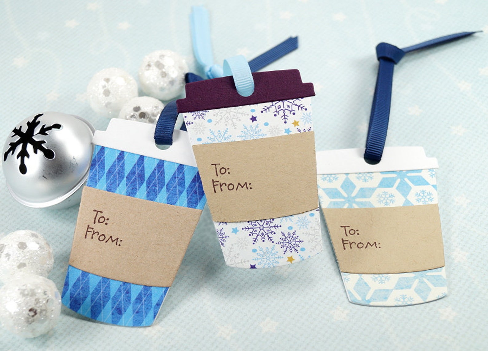 Christmas Tags Handmade Xmas Gift Tag Coffee Cup Tag | Etsy