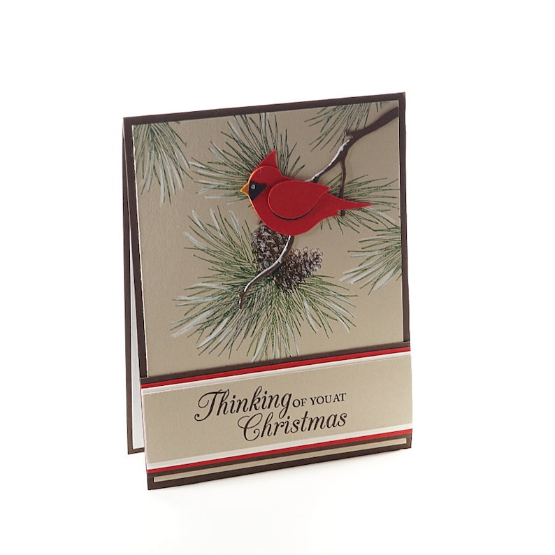 Christmas Cards Handmade Thinking of You Card Cardinal Card | Etsy
