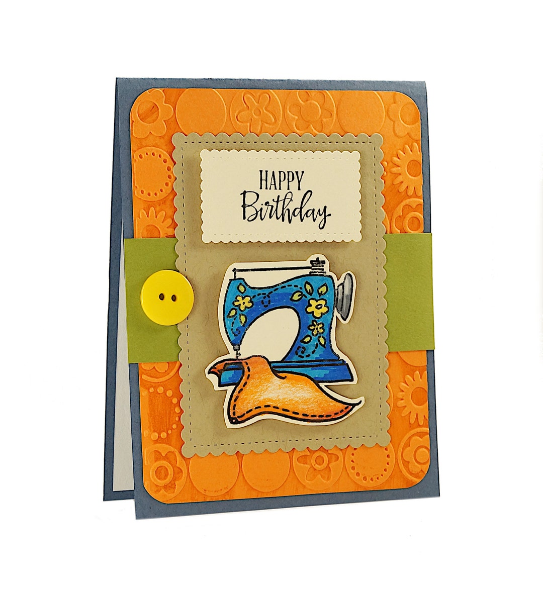 Happy Birthday Sewer Card, Handmade Greeting Card, Sewer Lover ...
