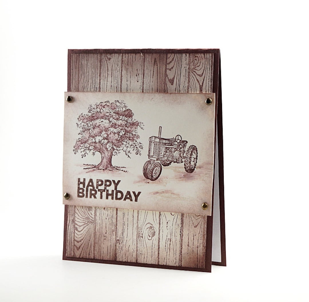 Farm Birthday Card, Country Card, Tractor Birthday Card, Happy Birthday ...