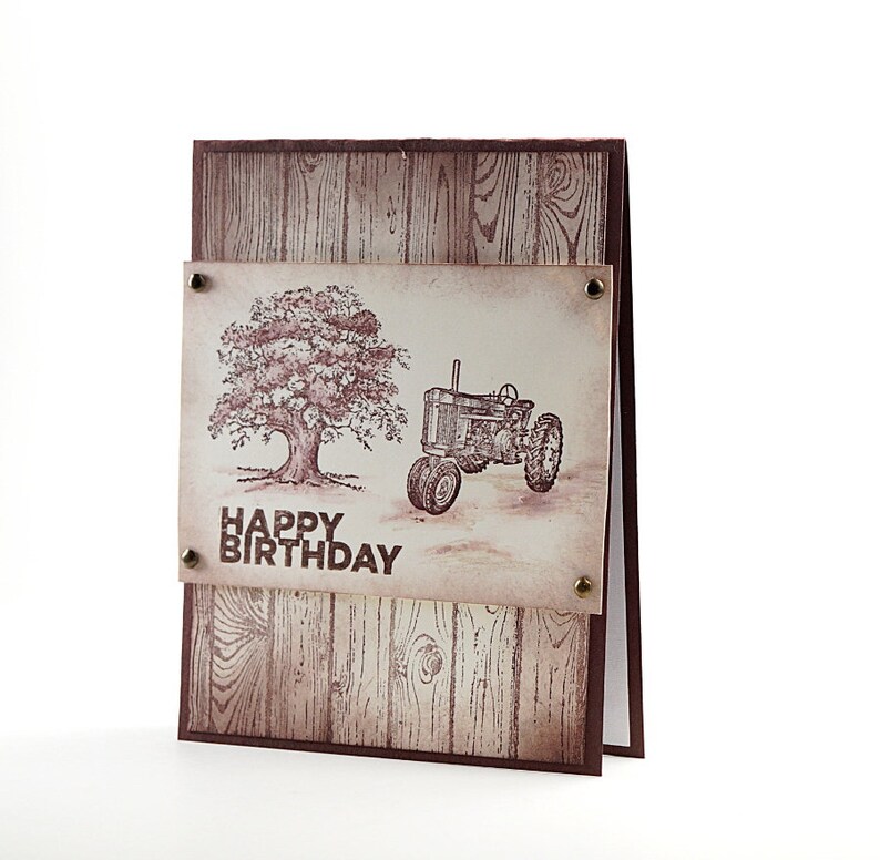 Farm Birthday Card Country Card Tractor Birthday Card Happy - Etsy