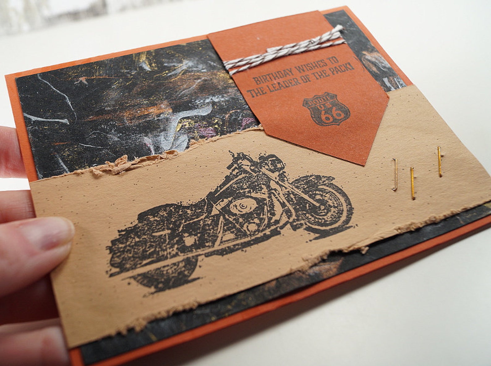Harley Davidson Birthday Card Motorcycle Handmade Card for - Etsy