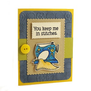 Birthday Card Sewing, Sewing Themed Card, Homemade Card, Quilters Gift ...