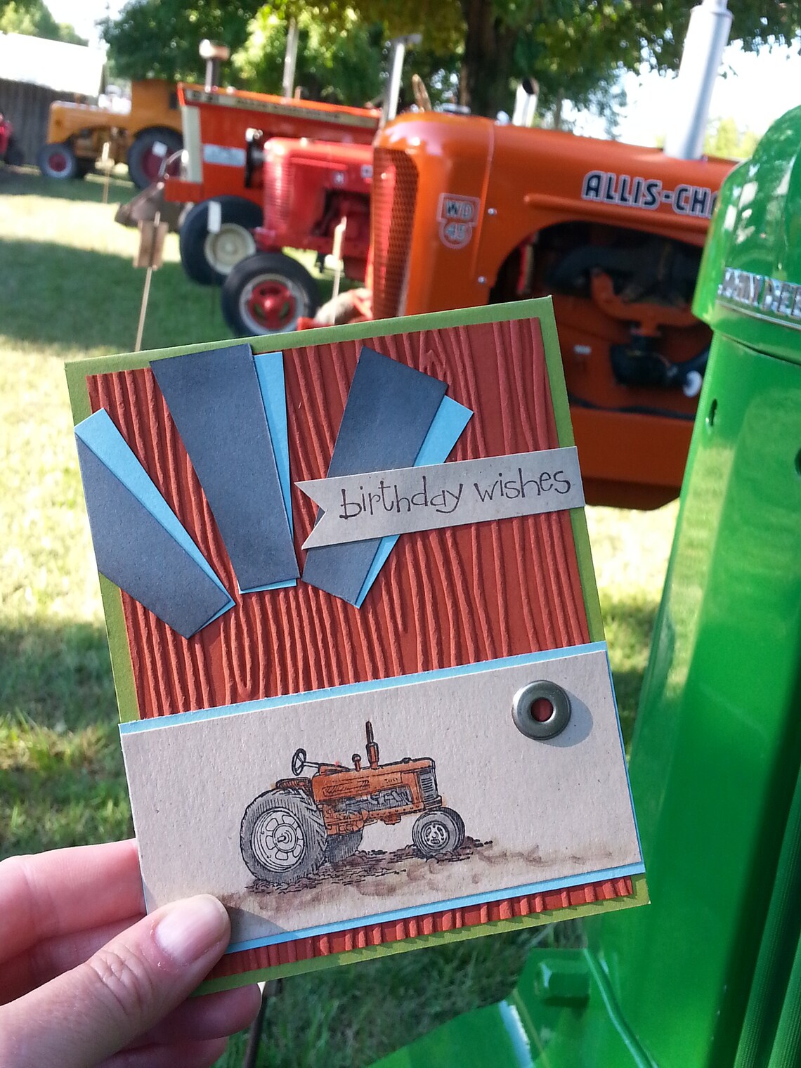 Tractor Birthday Card Handmade Card Farm Birthday Card | Etsy