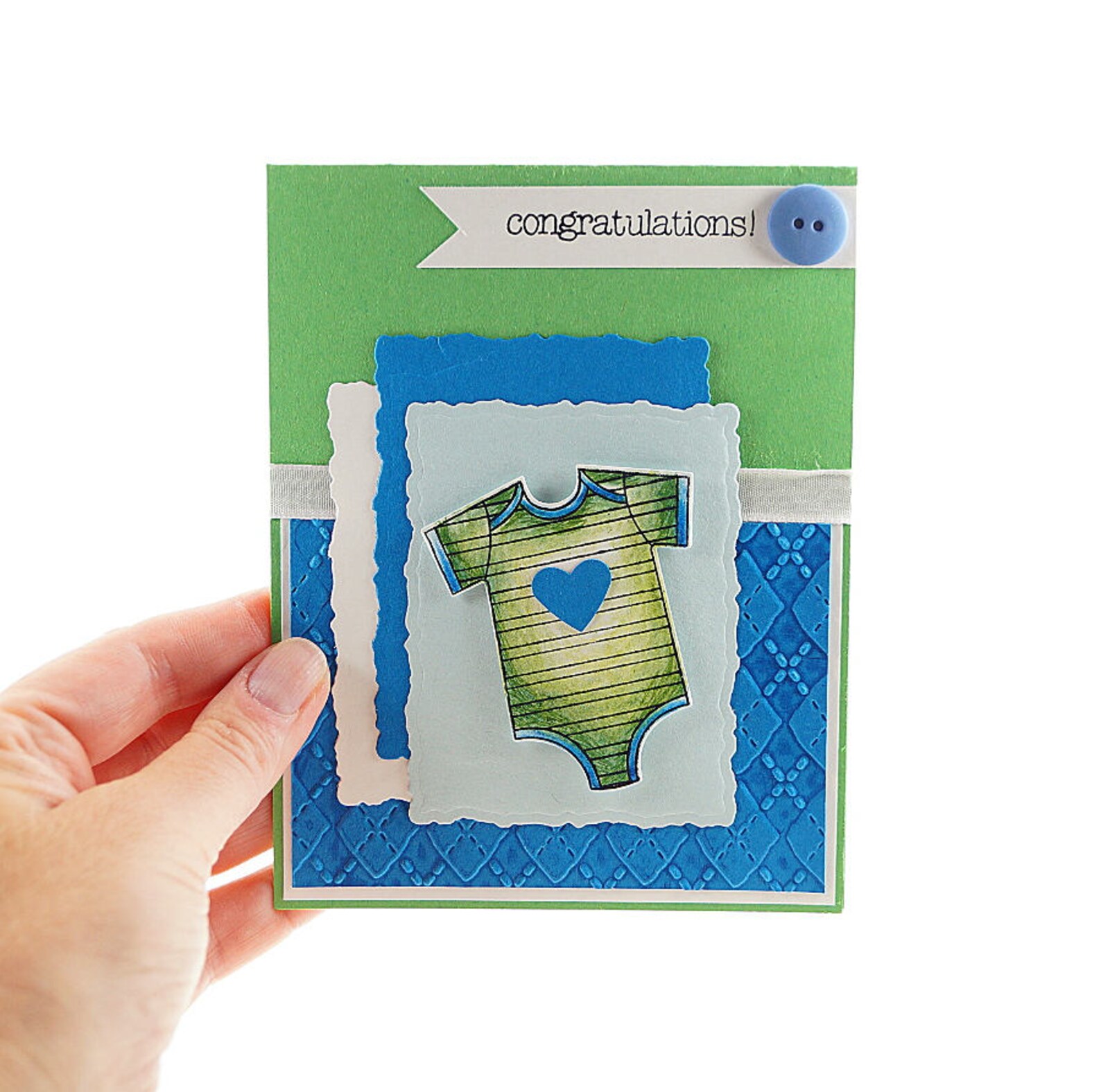 New Baby Boy Card Congratulations Baby Card Handmade Baby | Etsy