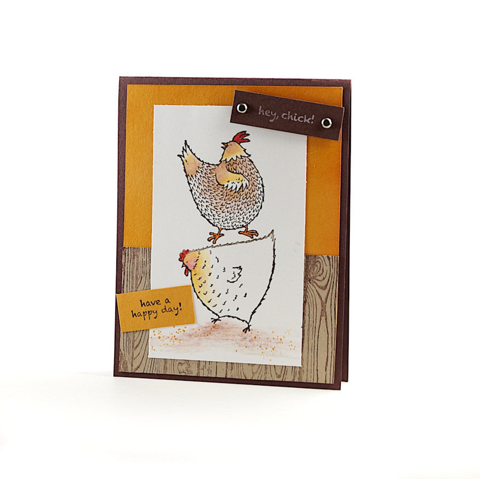 Chicken Card, Handmade Greeting Card, Thinking of You Card, Friend Card ...