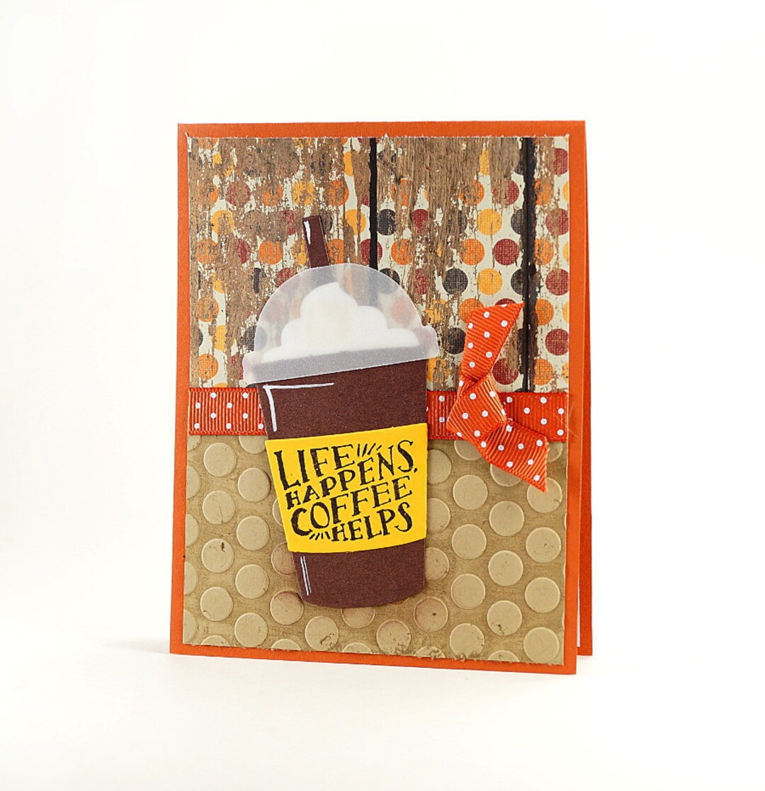 Coffee Encouragement Card Handmade, Coffee Lover Card, Friend Note Card ...
