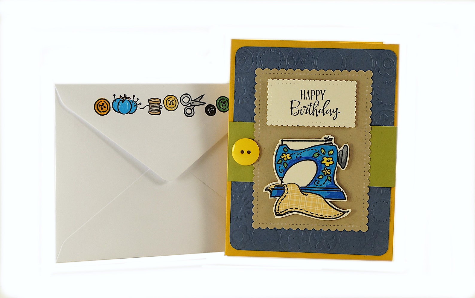 Birthday Card Sewing, Sewing Themed Card, Homemade Card, Quilters Gift ...