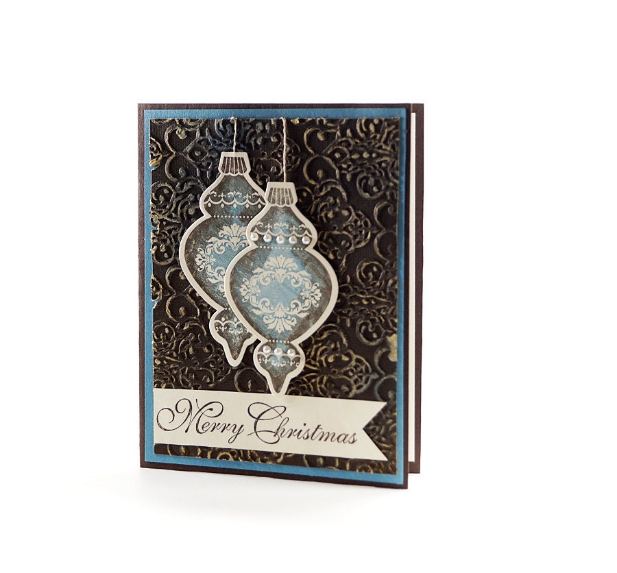 Merry Christmas Card Holiday Card For Friends Handmade | Etsy