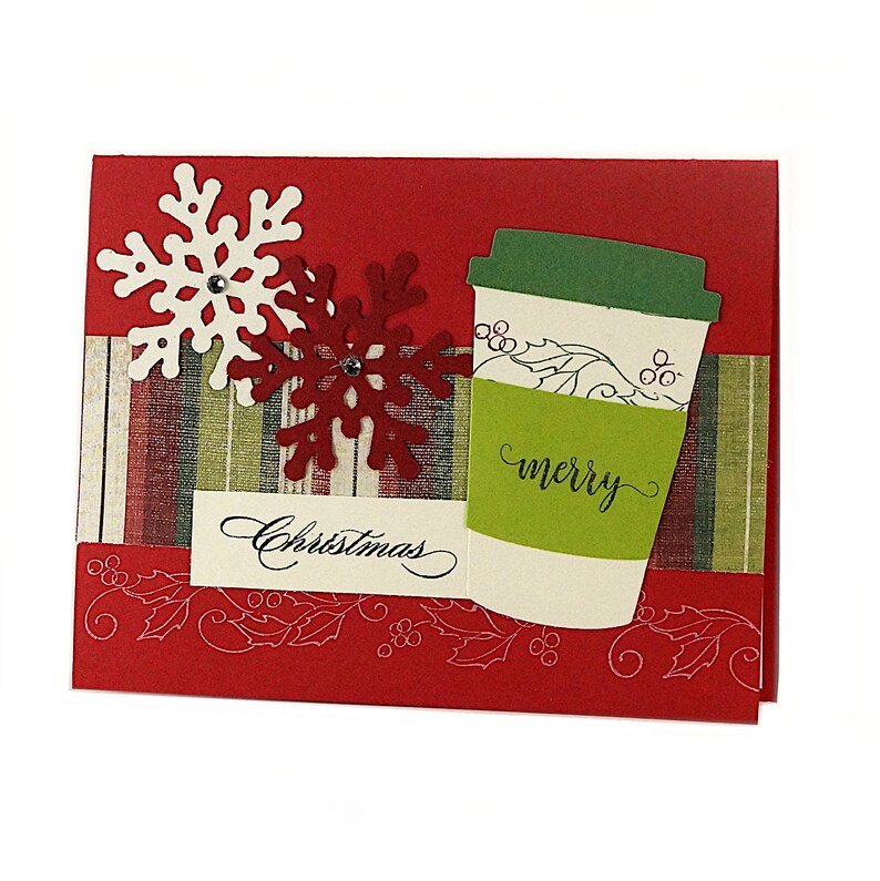 Merry Christmas Greeting Card Homemade Christmas Cards - Etsy