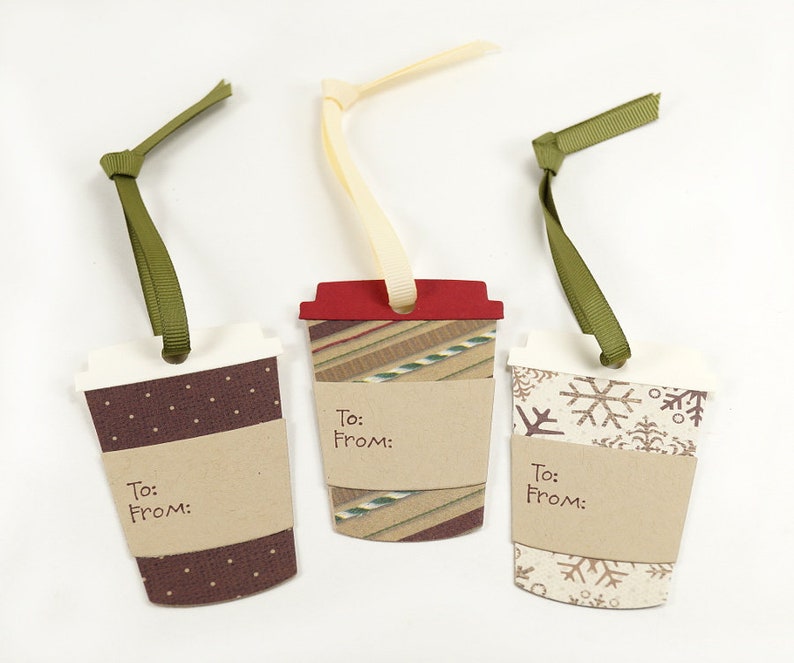 Coffee Tags Handmade Christmas Gift Tags Holiday Tags - Etsy