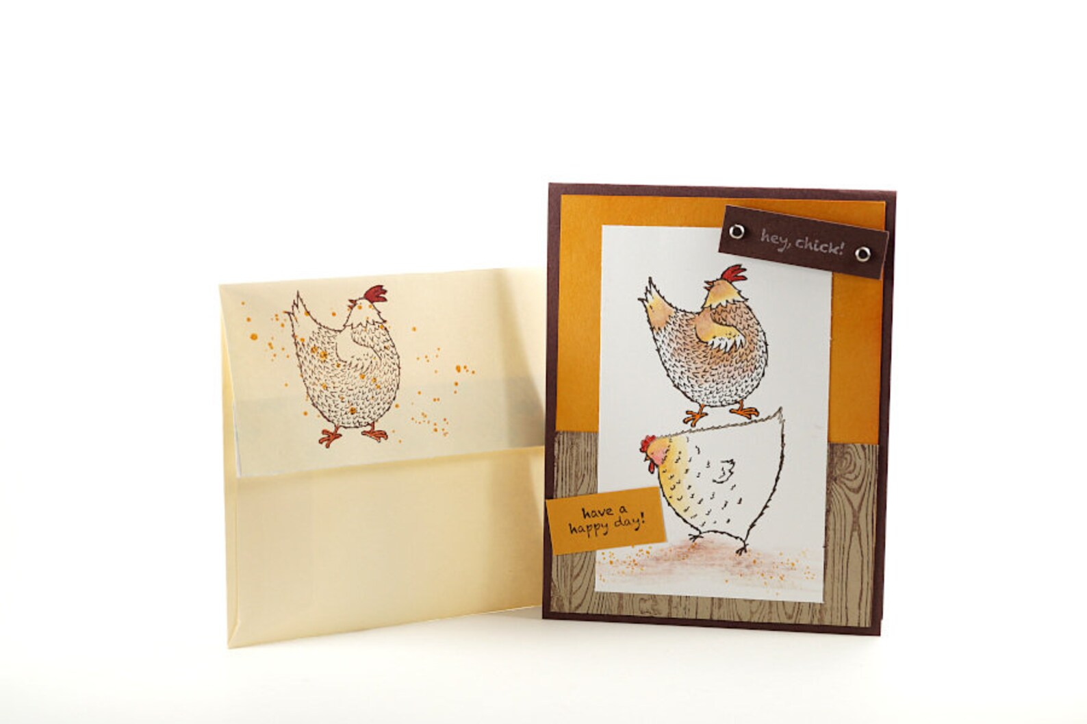 Chicken Card, Handmade Greeting Card, Thinking of You Card, Friend Card ...