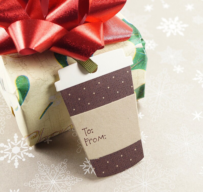 Coffee Tags Handmade, Christmas Gift Tags, Holiday Tags - Etsy