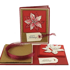 Christmas Card Making Kit, Craft Kits for Adults, DIY Kit, Poinsettia ...
