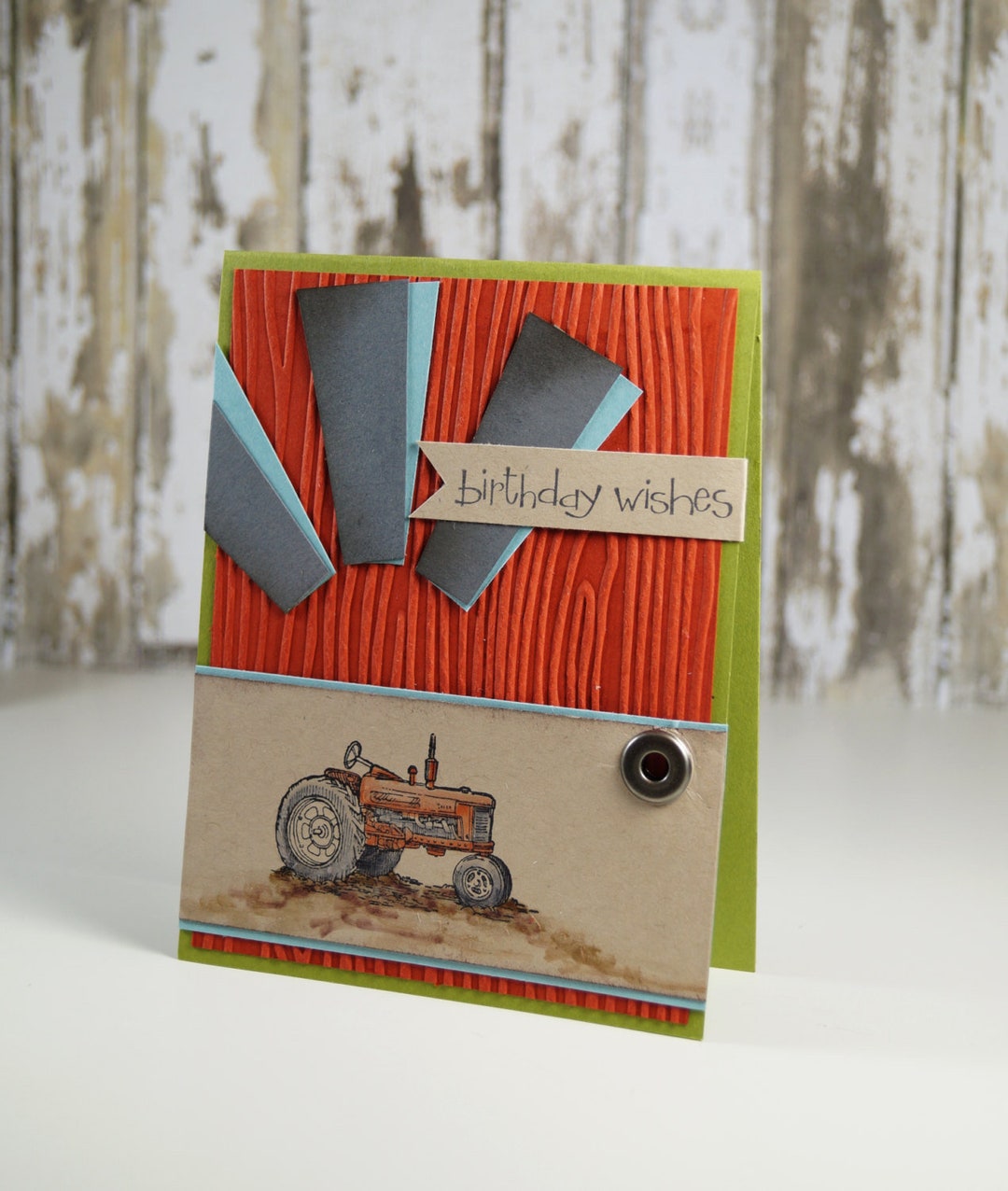 Tractor Birthday Card, Handmade Card, Farm Birthday Card, Paper ...
