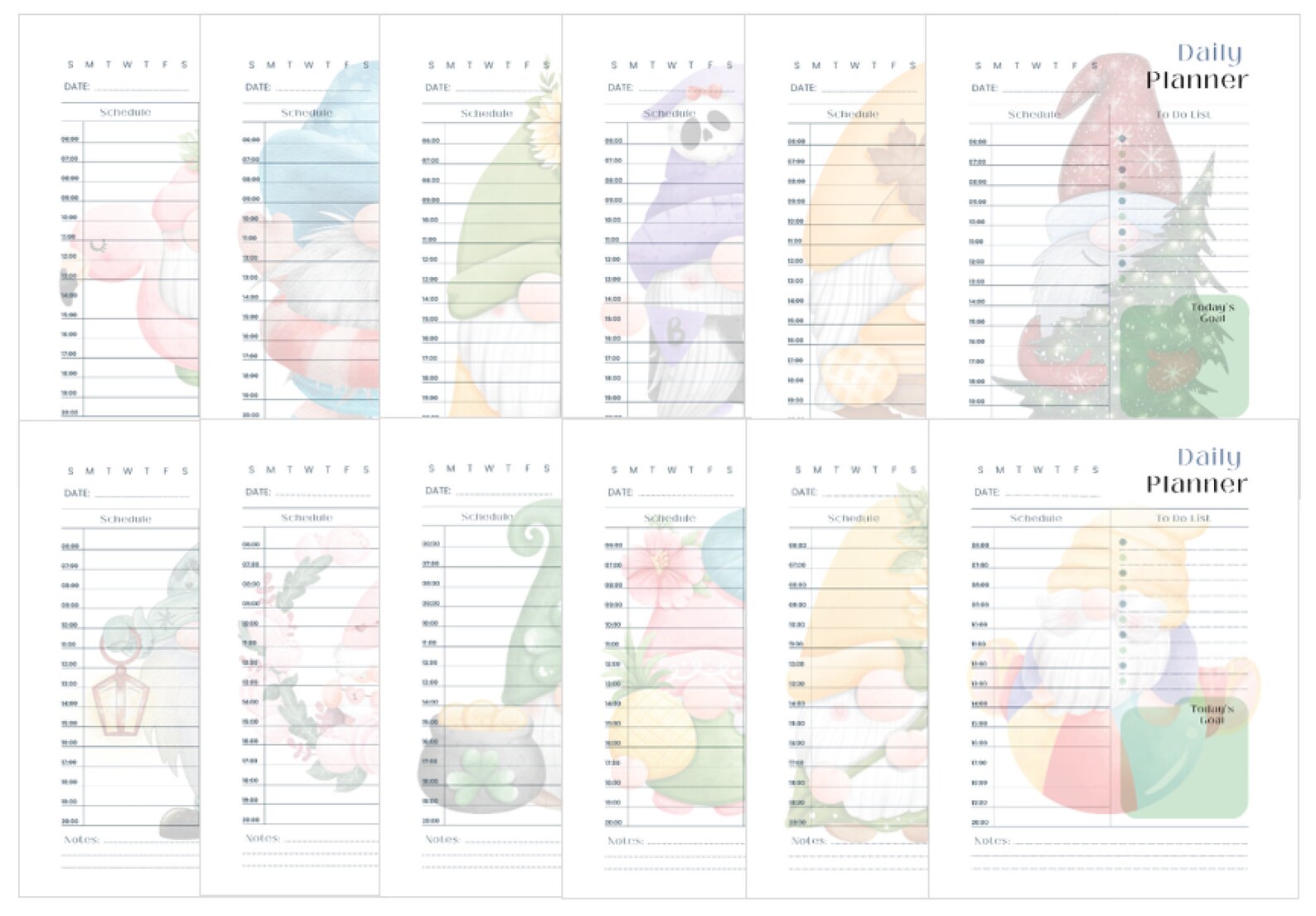 Cute Gnome Planner and Calendar Bundle 2 - Etsy