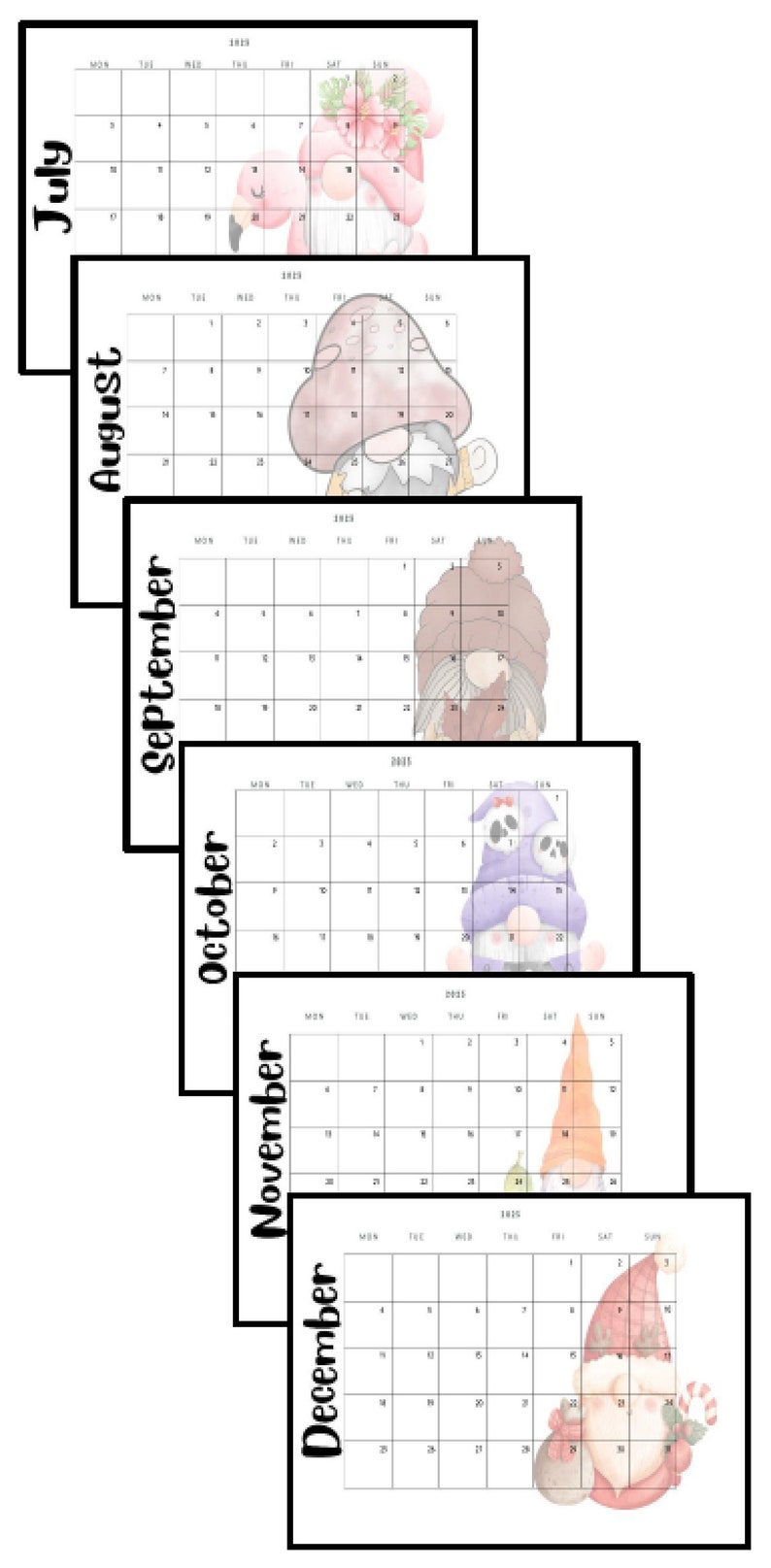 Cute Gnome Planner and Calendar Bundle 2 - Etsy