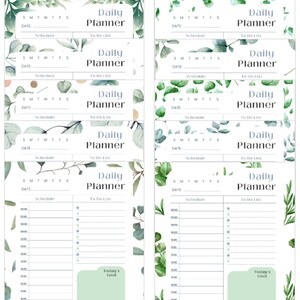 Daily Eucalyptus Planner, Digital Download, Printable PDF - Etsy