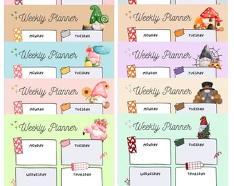Cute Gnome Daily Planner, Digital Download, Printable PDF - Etsy