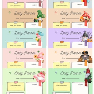 Cute Gnome Daily Planner, Digital Download, Printable PDF - Etsy