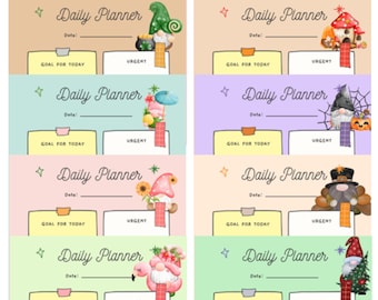 Cute Gnomes Daily Digital Planner Printable PDF - Etsy