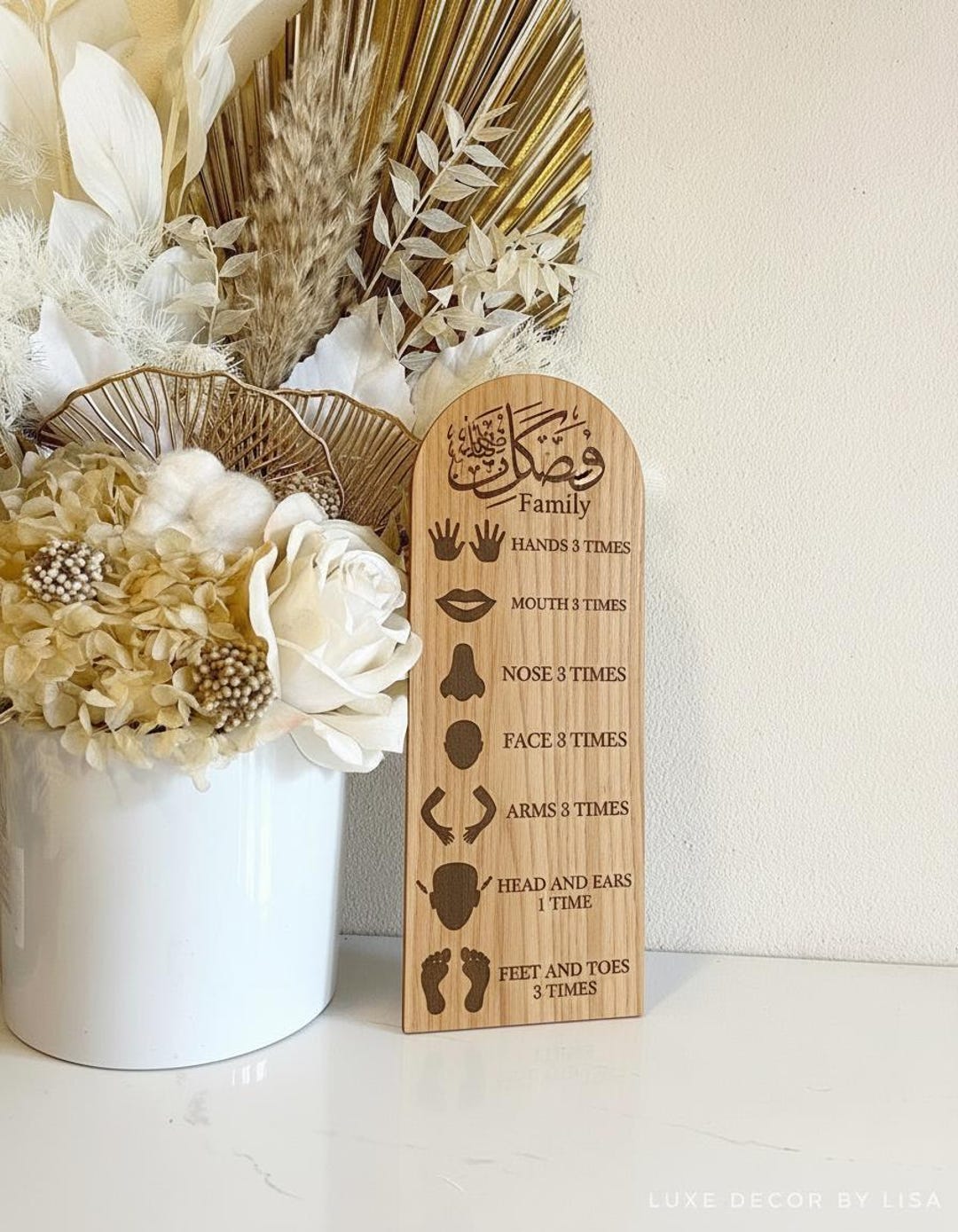 Wudu Chart Sign: Clear Islamic Prayer Guide With Arched Design - Etsy