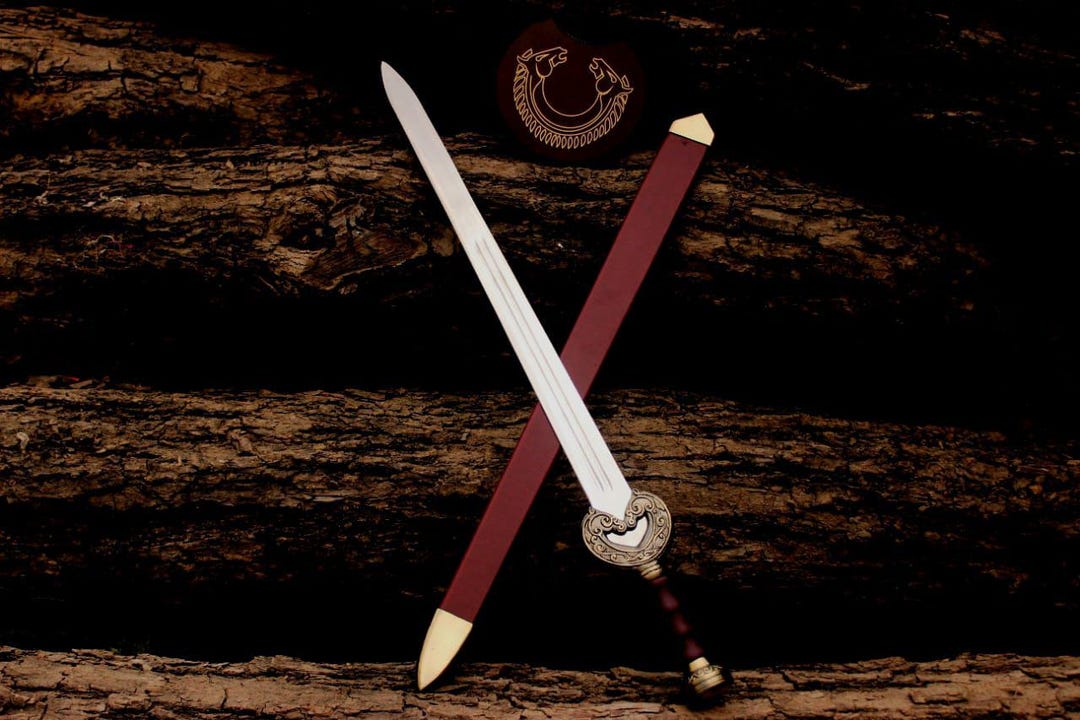 Handcrafted Roman Gladius Sword: Crimson Sheath Medieval Collectible - Etsy