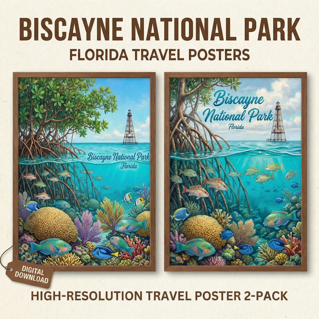 Biscayne National Park Posters (2 Variations) | Homestead, Florida ...