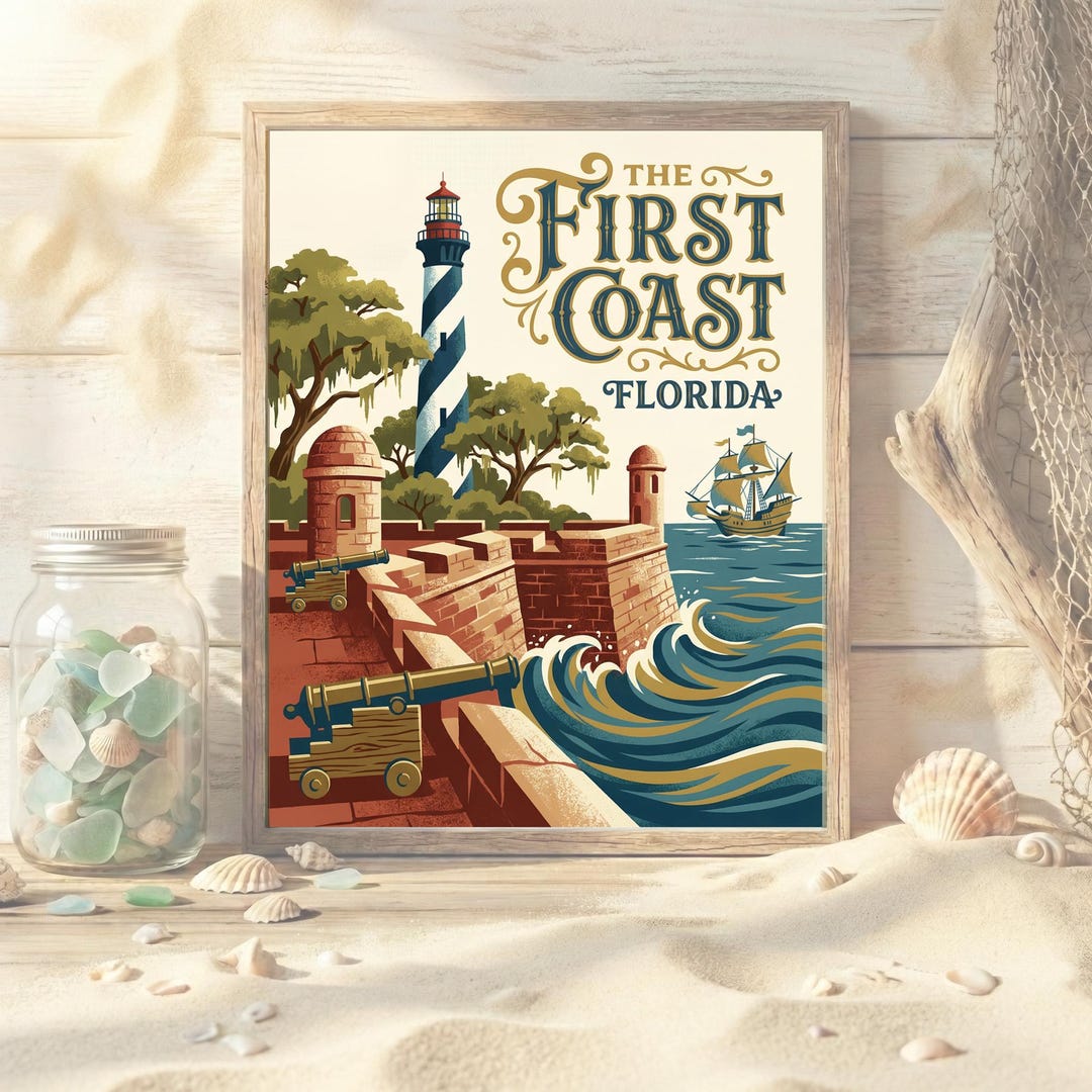 The First Coast Florida Travel Posters (4 Variations) | St. Augustine ...