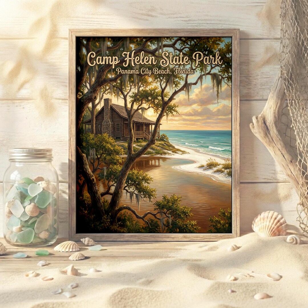 Camp Helen State Park Poster | Panama City Beach, Florida (digital ...