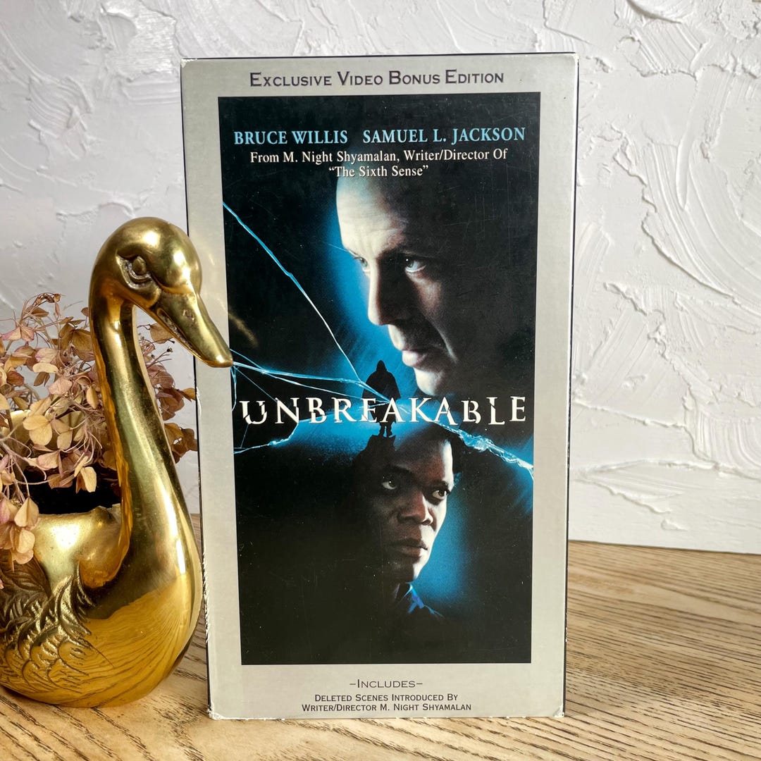 Unbreakable VHS Movie 2000 --super Hero Thriller Action Movie --bruce ...