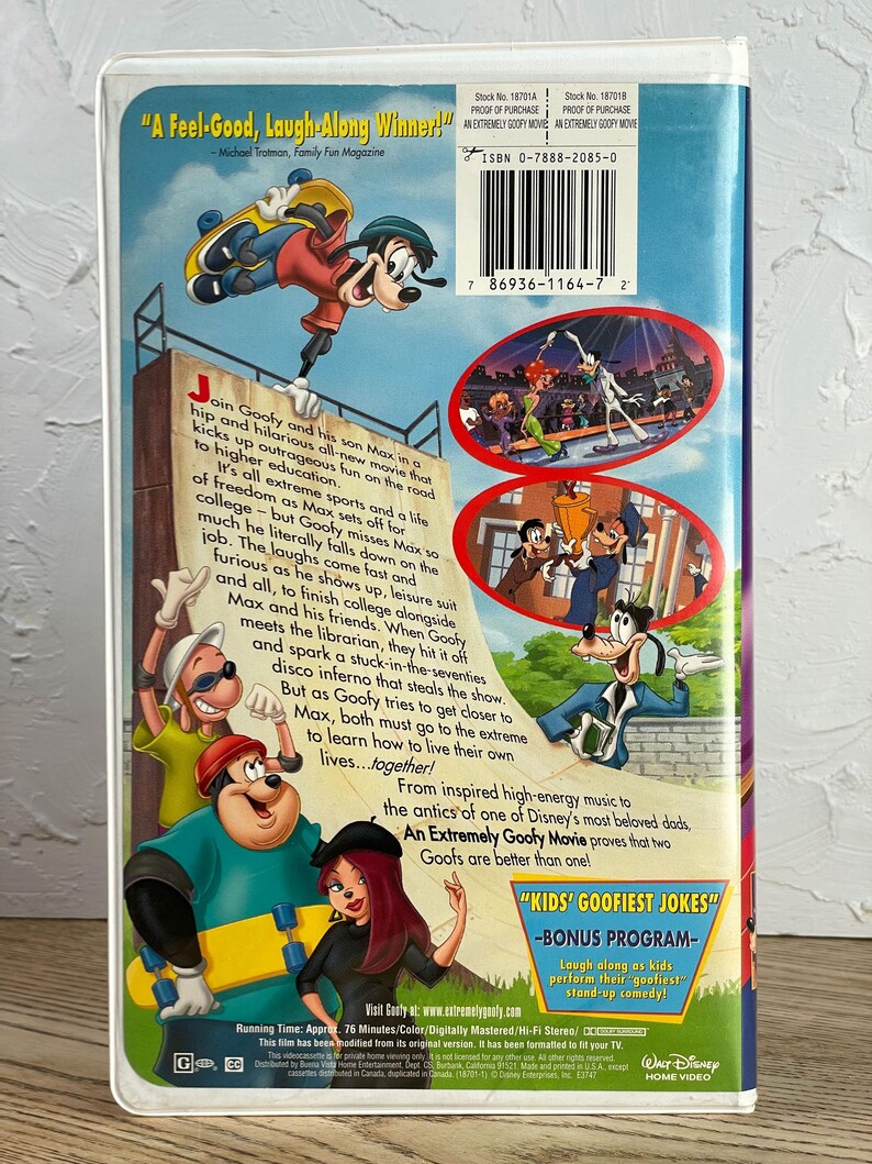An Extremely Goofy Movie VHS Clamshell -- 2000s Disney Animated Kids ...