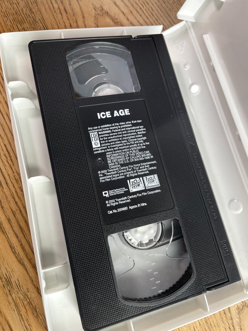 Ice Age VHS Movie --2002 Animated Animal Adventure Movie --hard ...