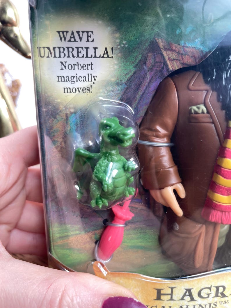 Vintage Harry Potter "hagrid W/norbert" Figurine --2001 Magical Minis ...