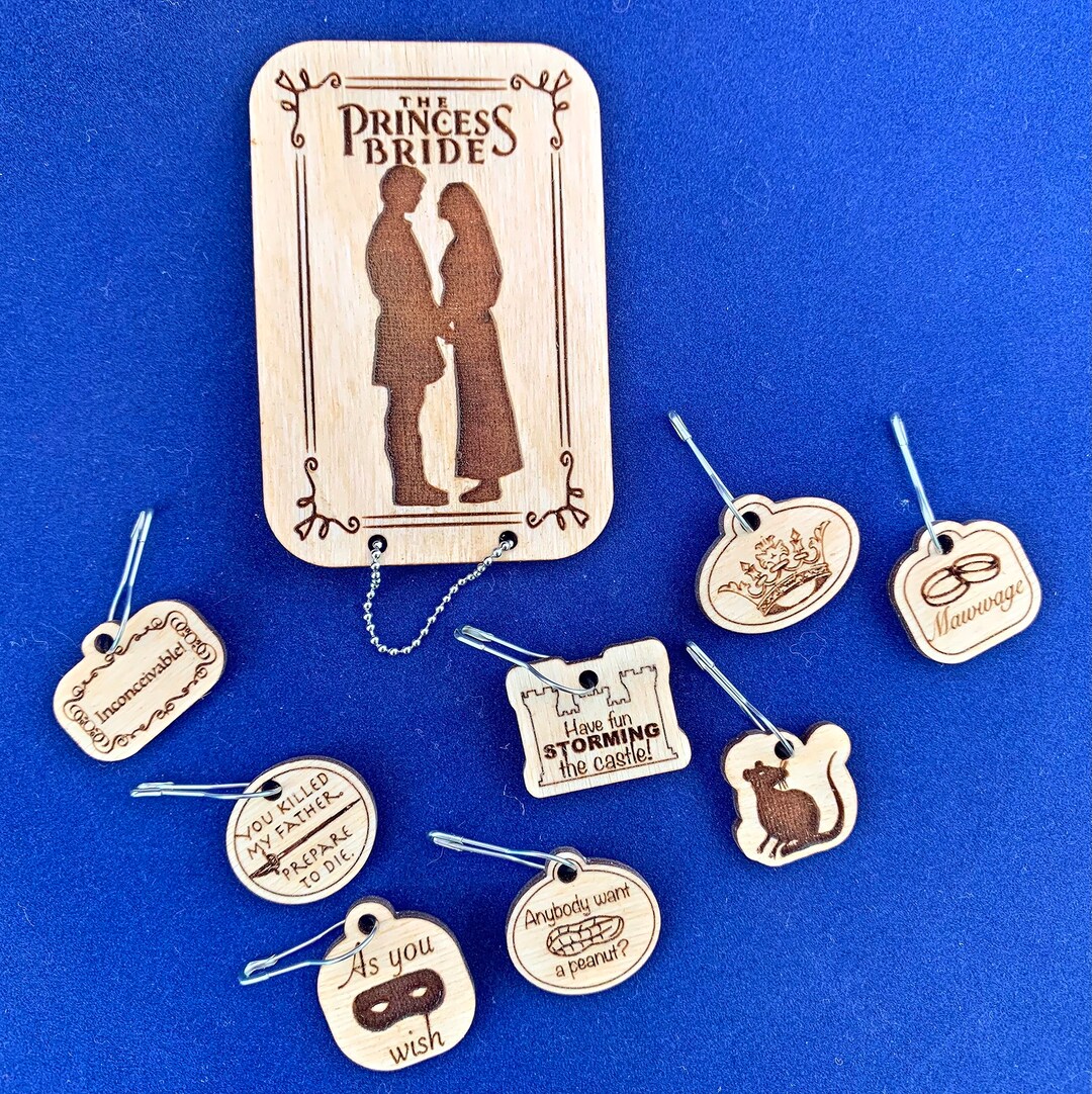 The Princess Bride Themed Wooden Stitch Marker Set - Etsy