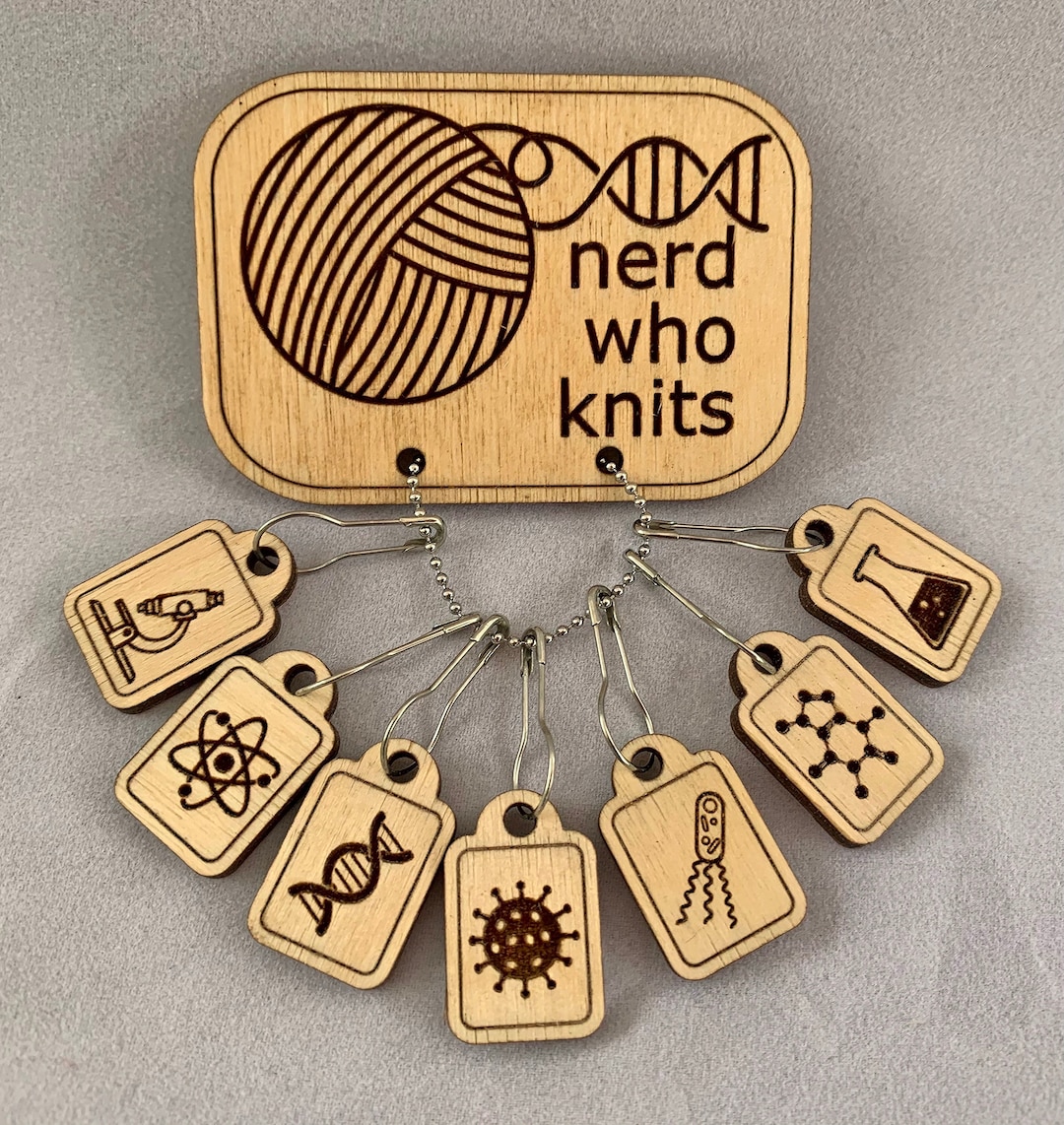 Nerd Who Knits Stitch Marker Set - Etsy