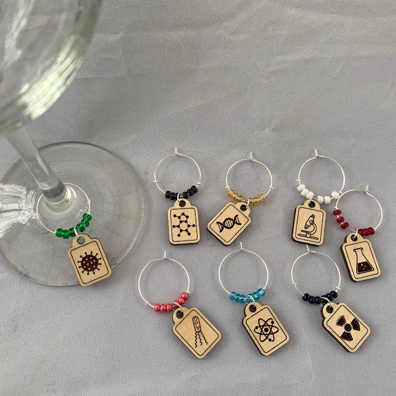 Science Wine Glass Charm - Etsy