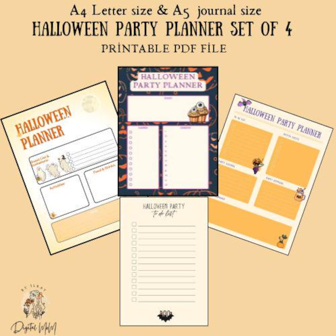 Printable Halloween Party Planner for Kids (digital Download PDF) - Etsy