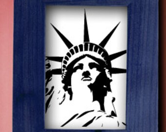 Lady liberty sticker | Etsy