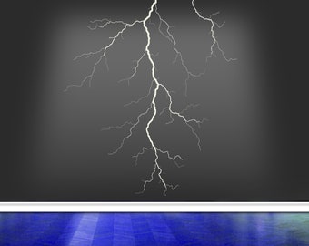 Lightning Wall Decal - Etsy