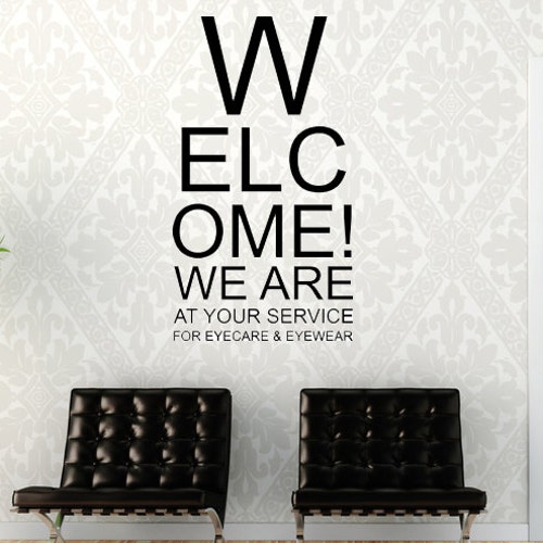 Keep Calm Eye Chart Glasses Wall Decal Optical Optometrist - Etsy