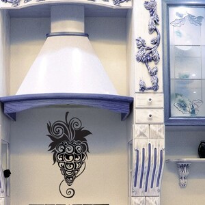 Grape Vine Wall Art, Grapes Decor, Swirl Decal, Grapevine, Wine Design ...