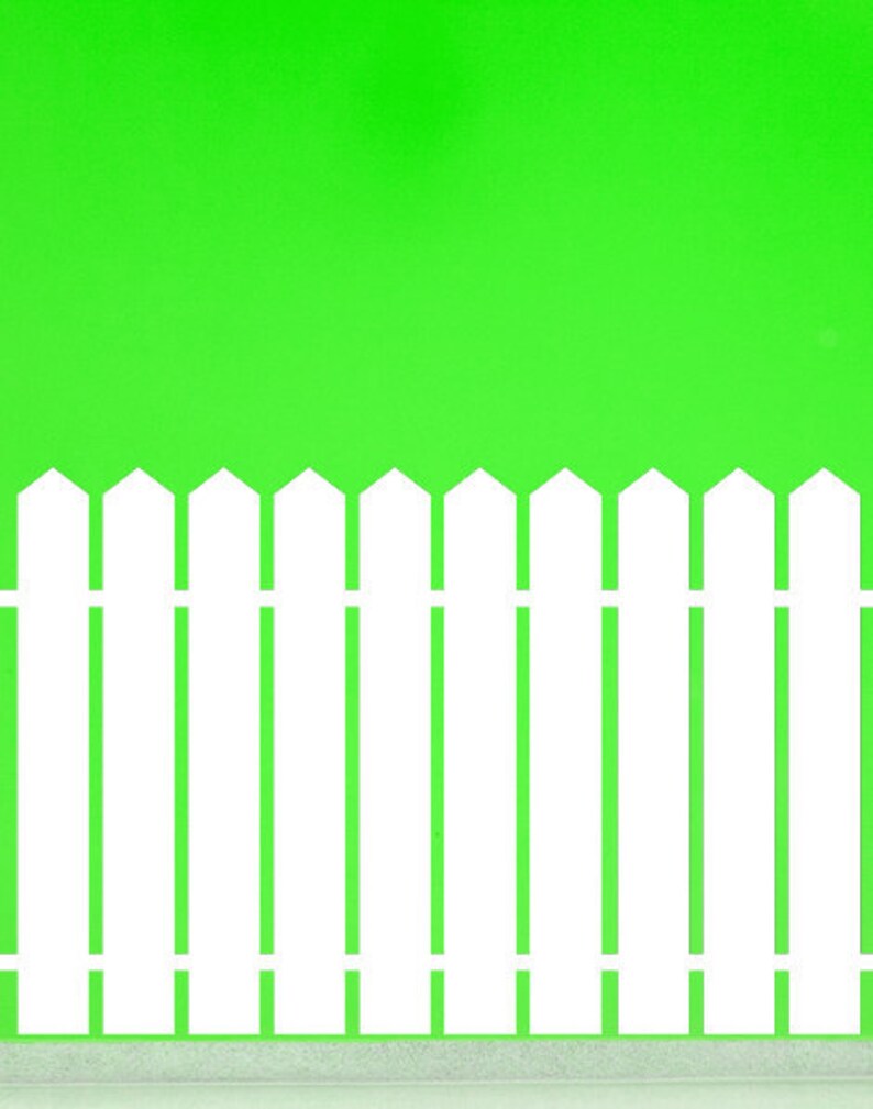 Picket Fence Decor, Picket Fence Panel, Fence Wall Decal, Garden Fence ...