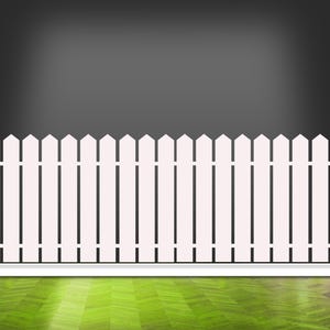 Picket Fence Decor, Picket Fence Panel, Fence Wall Decal, Garden Fence ...