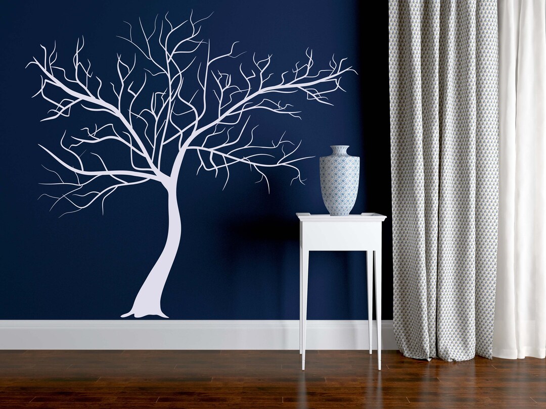 Winter Tree Decal for Walls, Tree Wall Art, Winter Decor, Branches Wall ...