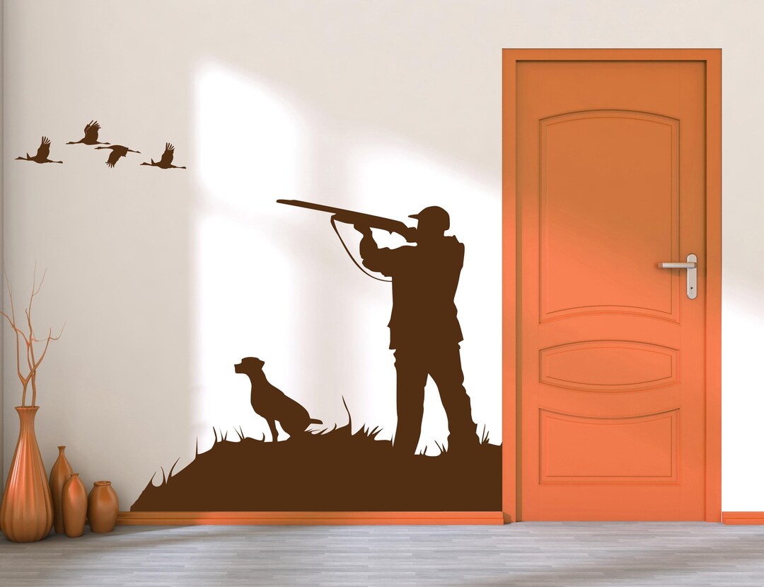Hunting Wall Art, Hunting Gifts for Men, Hunter Decal, Bird Hunting Art ...